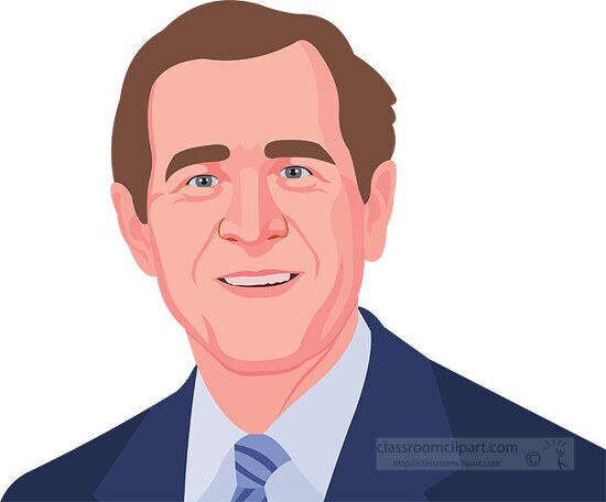 george-w-bush-american-presidents-43-clipart - Classroom Clip Art