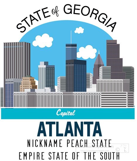 georgia state capital atlanta nickname clipart - Classroom Clip Art