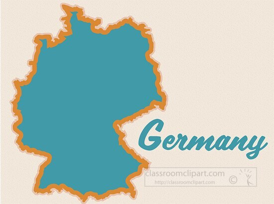 germany country map clipart - Classroom Clip Art