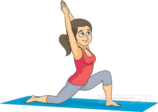 girl doing yoga aasana exercise clipart 59143 - Classroom Clip Art