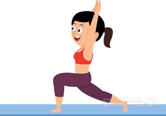 girl in yoga pose physical fitness clipart - Classroom Clip Art