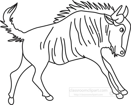 Free gnu animal outline clipart 12 - Classroom Clipart
