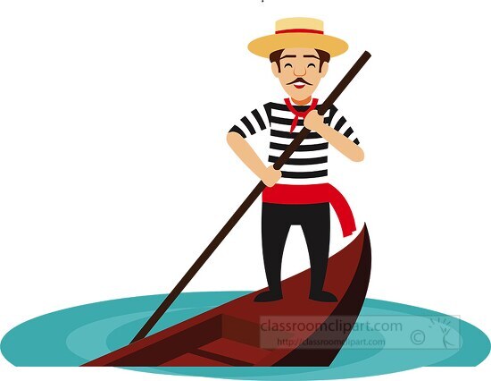 gondoliaer of vence clipart image - Classroom Clip Art