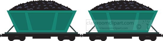goods train with coal type clipart - Classroom Clip Art