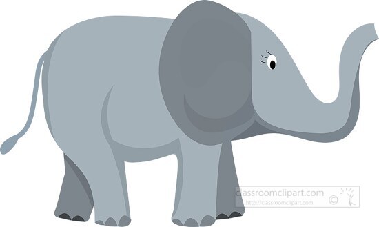 Elephant Clipart-gray baby elephant