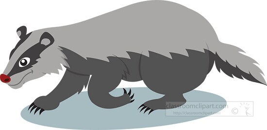 gray badger clipart - Classroom Clipart
