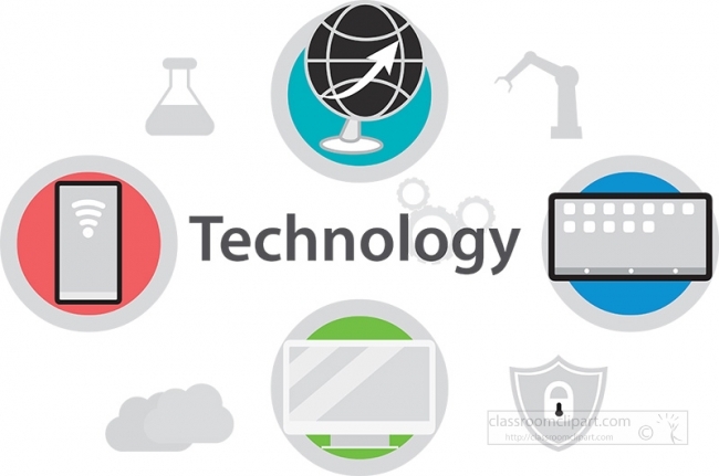 gray color clip art image depicting modern technology design ele ...