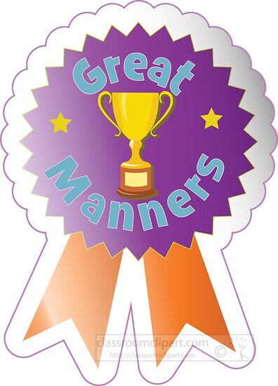 great manners motivational award sticker 3 - Classroom Clip Art