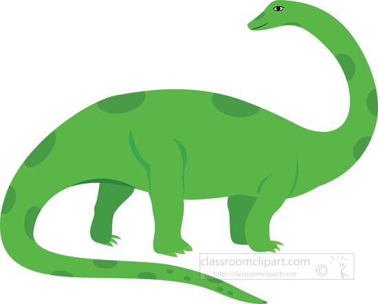 green brontosaurus dinosaur - Classroom Clipart