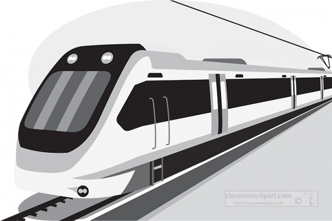 green colour metro train transportation gray color 6 - Classroom Clip Art