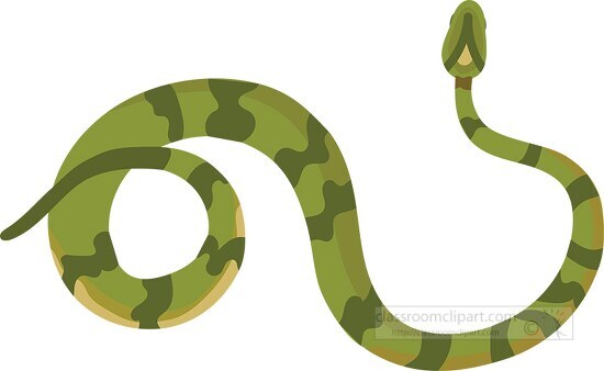 green snake coiled snake - Classroom Clip Art