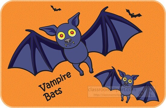 halloween vampire bats 05a clipart - Classroom Clip Art