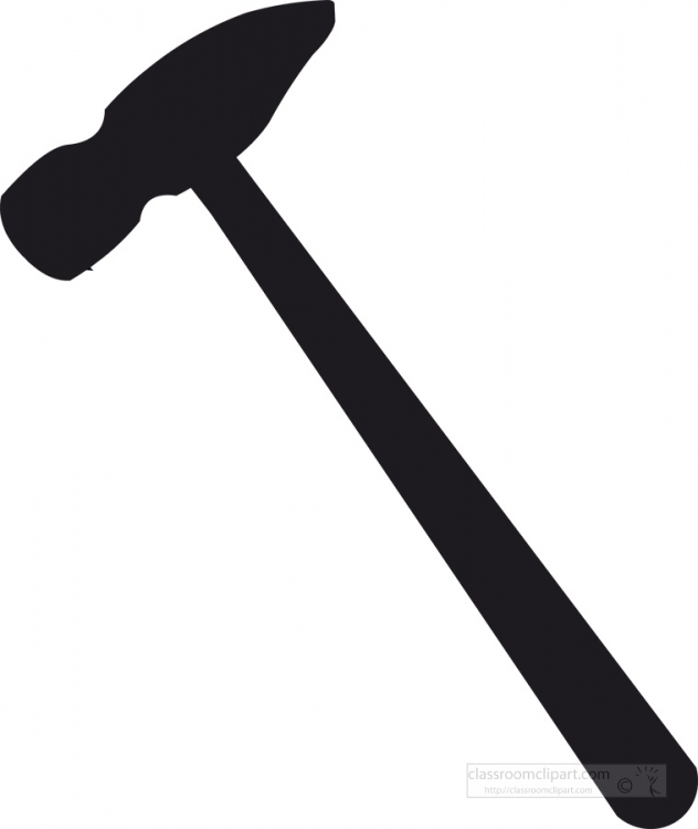 Free hammer silhouette cutout clipart - Classroom Clipart
