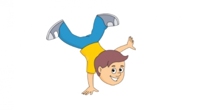 hand stand animation - Classroom Clip Art