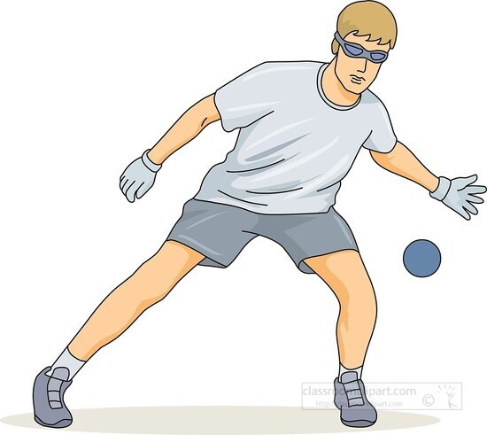 handball player using hand to hit ball clipart - Classroom Clipart