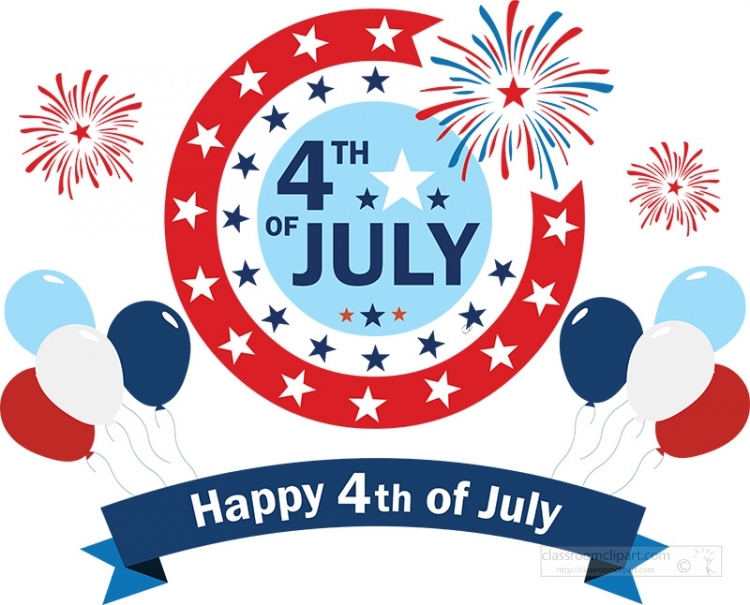 happy 4th of july clebration clipart - Classroom Clip Art