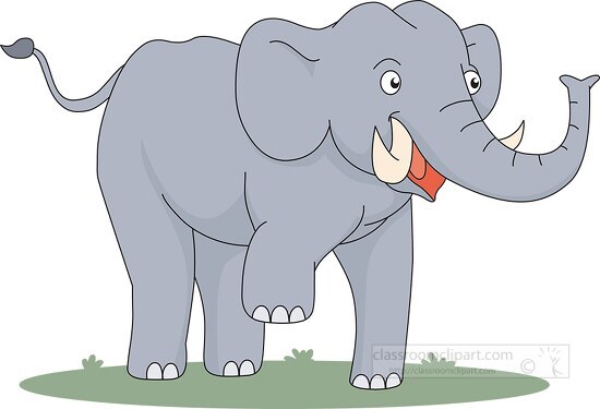 happy dancing elephant - Classroom Clipart