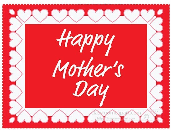 happy mothers day hearts - Classroom Clip Art