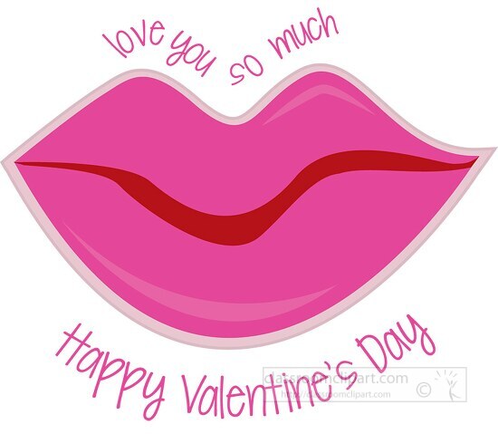 Valentines Day Clipart-happy valentines day lips