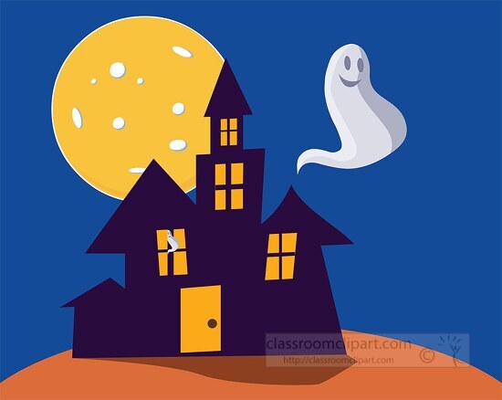 haunted-house-ghosts-word-halloween-clipart-290 - Classroom Clip Art