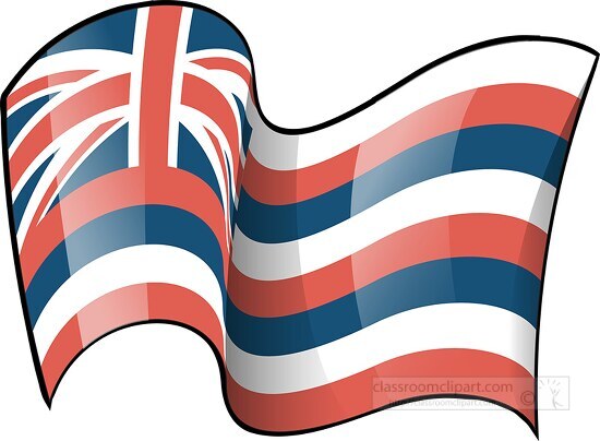 hawaii state flag waving clipart - Classroom Clip Art