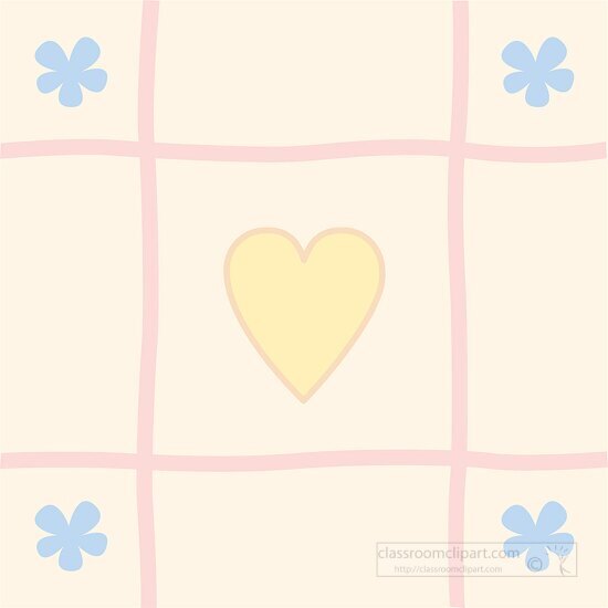 heart pattern with horizontal vertical lines - Classroom Clip Art