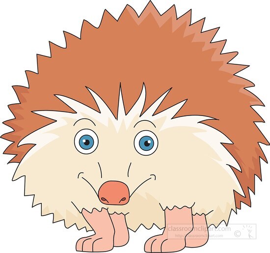 Hedgehog Clipart-hedgehog front view clipart