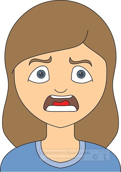 horror terrified emotional expression 914 - Classroom Clip Art
