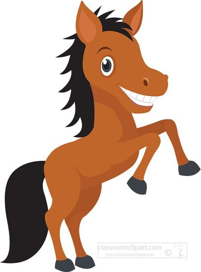 horse on rear legs clipart - Classroom Clip Art