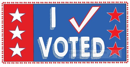 i voted with stars clipart - Classroom Clip Art