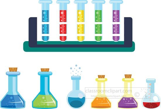 illustration of science beaker flasks science lab vector clipart ...