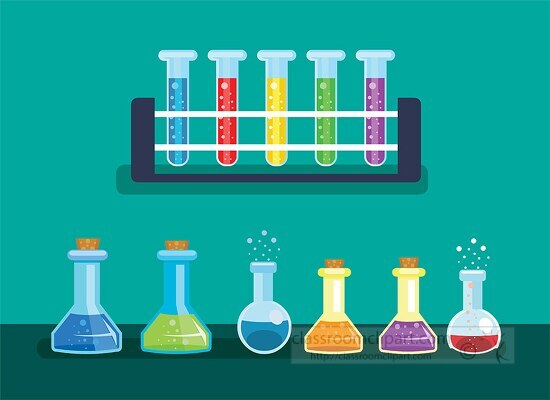 illustration of science beaker flasks science lab vector clipart ...
