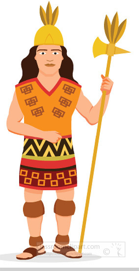 inca civilization clothing man clipart - Classroom Clipart