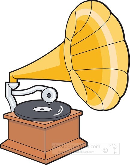 invention of gramophone 2 - Classroom Clipart