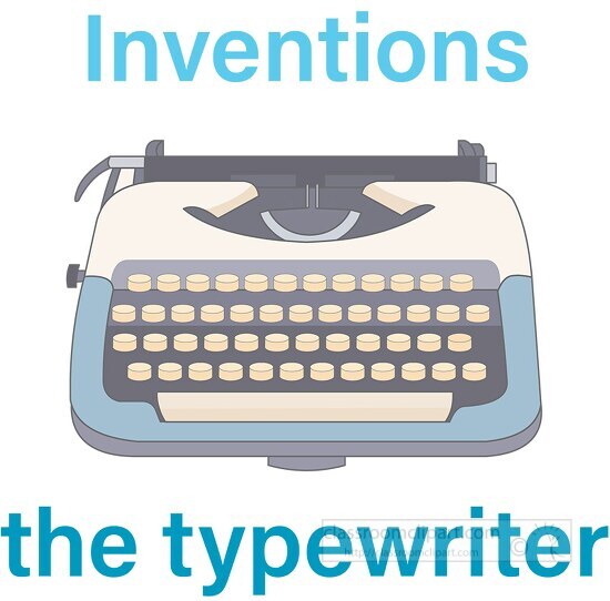 inventions the typewriter clipart - Classroom Clip Art