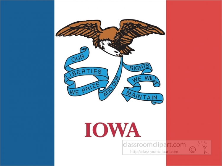 Free us map state iowa square clipart image - Classroom Clipart