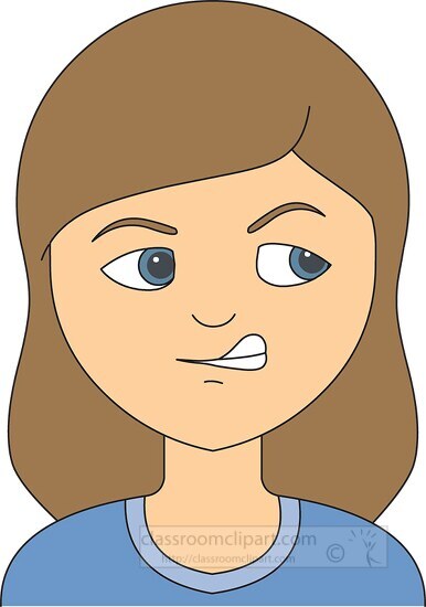 jealous emotional expression 914 - Classroom Clip Art