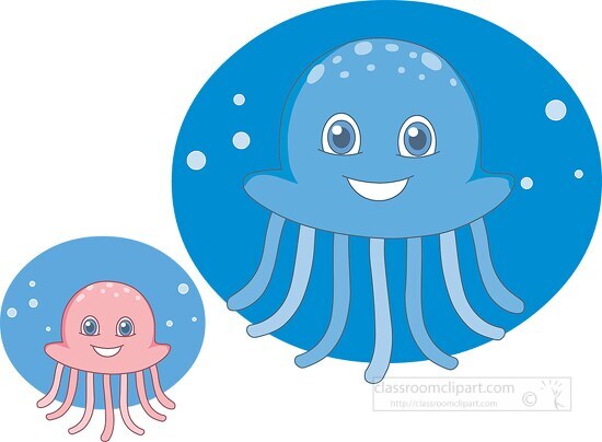 jellyfish marine life - Classroom Clip Art