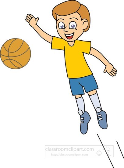 Ball Sports Clipart-jumping with basketball