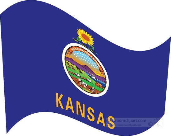 us state kansas stamp style clipart - Classroom Clip Art