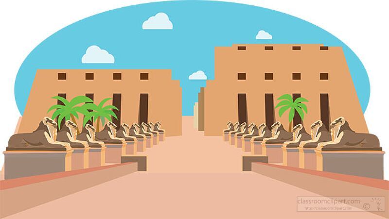 karnak temple ancient egypt 2A - Classroom Clip Art