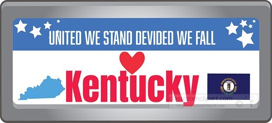 kentucky state license plate with motto clipart - Classroom Clip Art