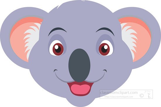 koala face cartoon style - Classroom Clip Art