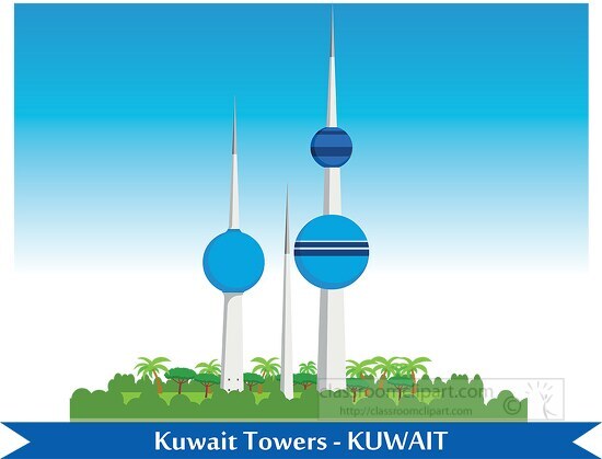 Free kuwait towers abraj al kuwait clipart 718 - Classroom Clipart