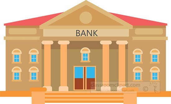 large bank building architecture clipart image - Classroom Clip Art