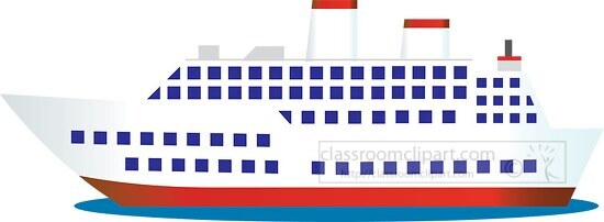 large passenger cruise ship clipart - Classroom Clip Art