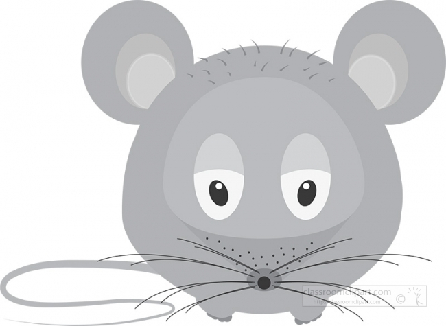 large-cartoon-style-pink-mouse-gray color-2 - Classroom Clip Art