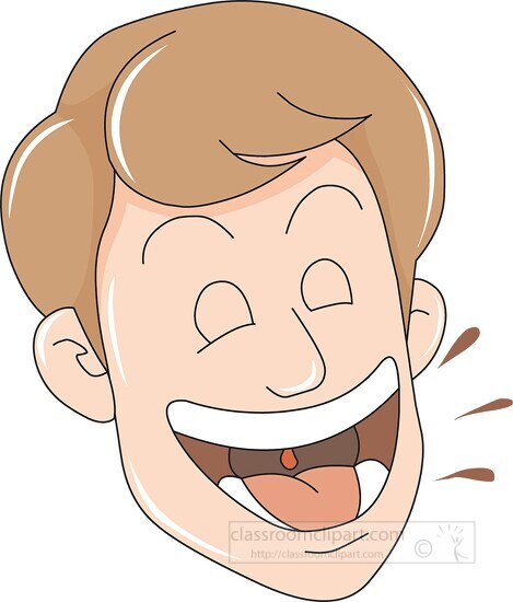 Laugh Facial Expression - Classroom Clip Art