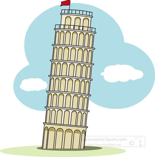 Leaning Tower of Pisa Clipart - Classroom Clip Art