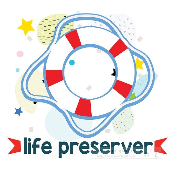 learning to read pictures and word life preserver - Classroom Clip Art